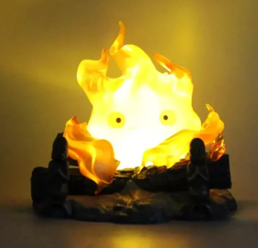 Figura Calcifer Con Luz – Castillo Ambulante Ghibli | ComercialDGV